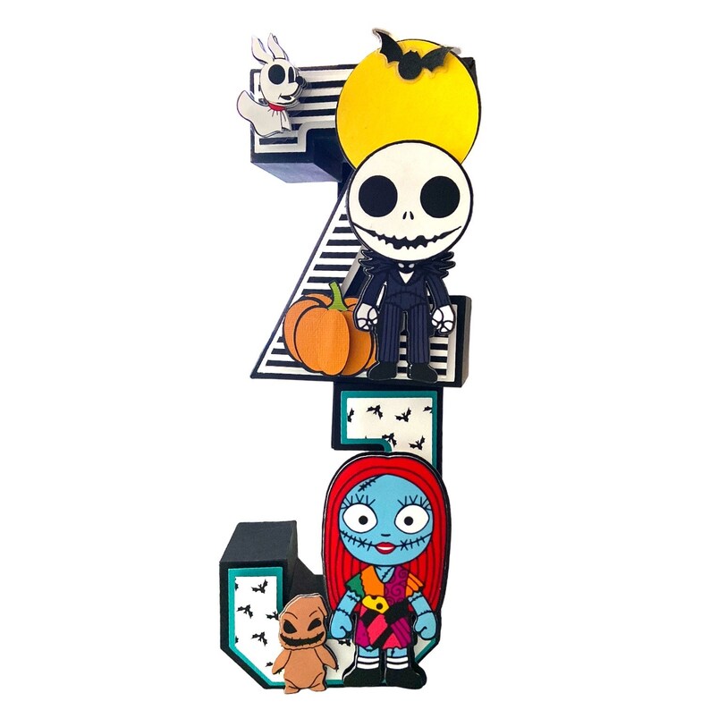 Big Nightmare Before Christmas Theme 3D Letters or Numbers | Jack ...