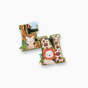 Jungle Safari 3D Letters, Wild One Birthday Decor, Wild One Birthday, 1 ...