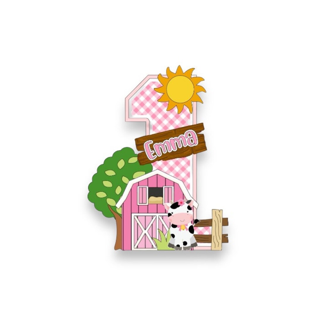 Holy Cow I'm One Birthday Decorations, Cow First Birthday 3D Letter ...