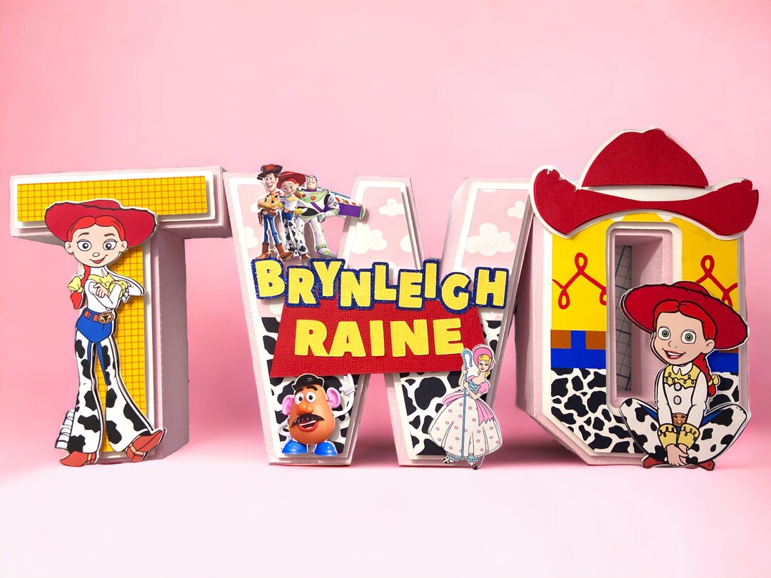 Jesse Toy Story 3D Letters Two Infinity and Beyond Toy Story Theme ...