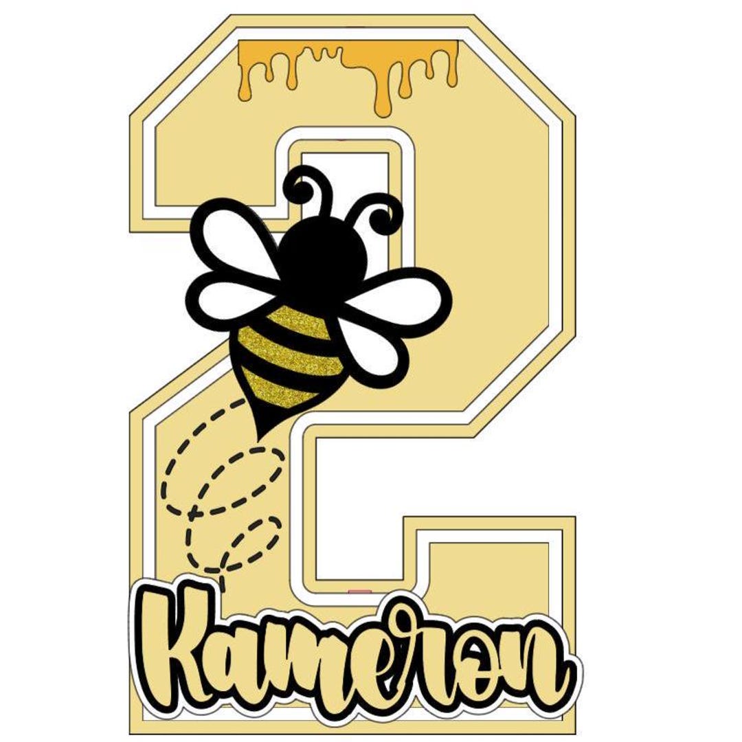 Large 3D Bee Letters – Bee Day Birthday Decorations – Bumble Bee Party ...