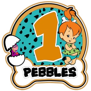 Pebbles Personalized Cake Topper. Pebbles Flintstone Cake Decor ...