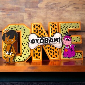 African American Bam Bam 3D Letters | Flintstones Birthday Decor ...