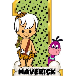 Large Bamm Bamm 3D Number | Flintstones Birthday Decor | Prehistoric ...