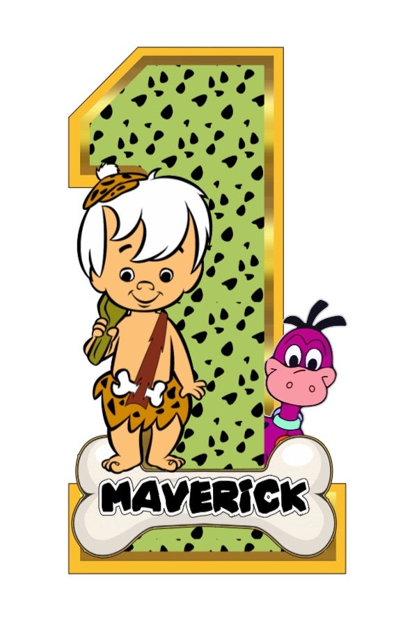 Large Bamm Bamm 3D Number | Flintstones Birthday Decor | Prehistoric ...