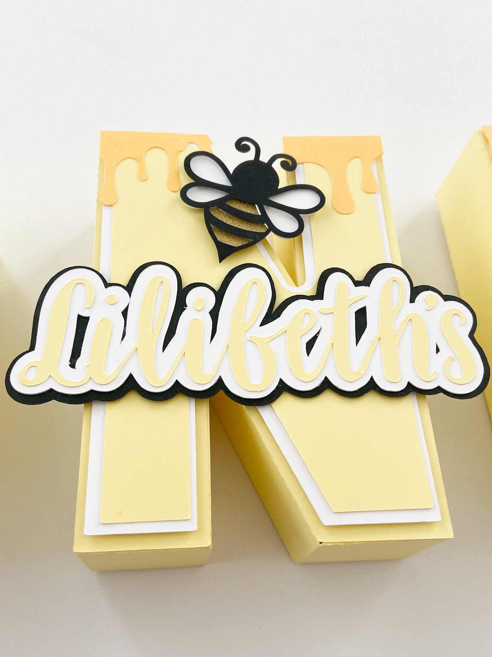 Bumble Bee Birthday Decor BEE Theme Birthday 3D Bee Letters - Etsy