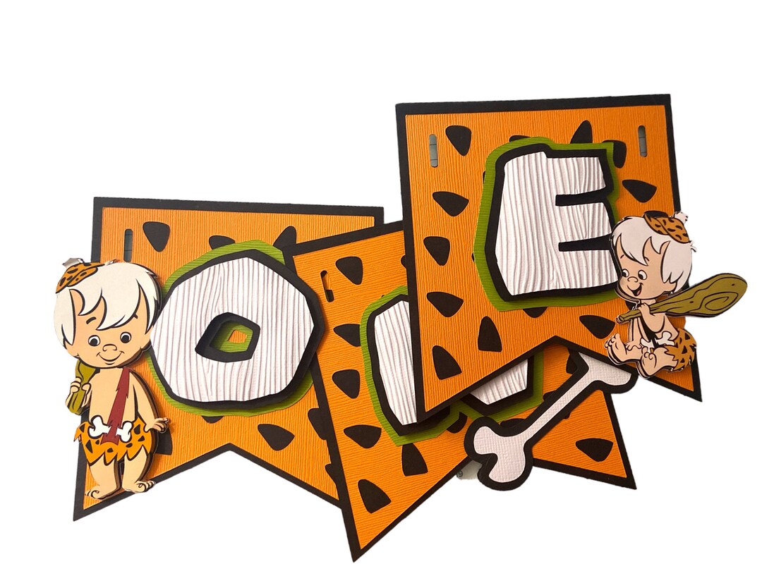 Bamm Bamm High Chair Banner Bam Bam Birthday Decoration Bam - Etsy