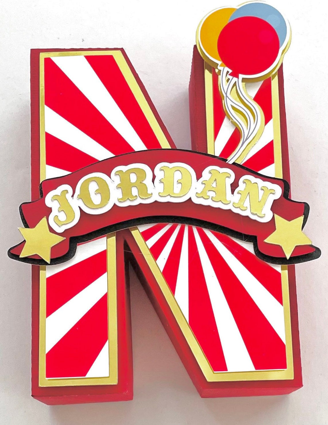 Circus 3D Letters Decoration, Carnival Theme Party Decoration, Vintage ...