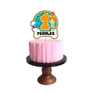 Pebbles Personalized Cake Topper. Pebbles Flintstone Cake Decor ...