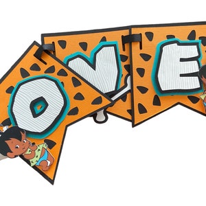 Pebbles Happy Birthday Banner, Flintstone Birthday Banner, Afro ...