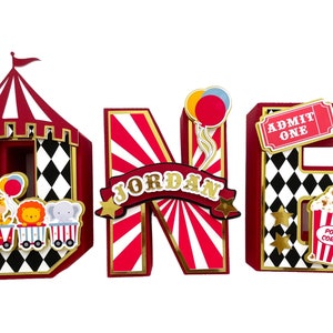 Circus 3D Letters Decoration, Carnival Theme Party Decoration, Vintage ...