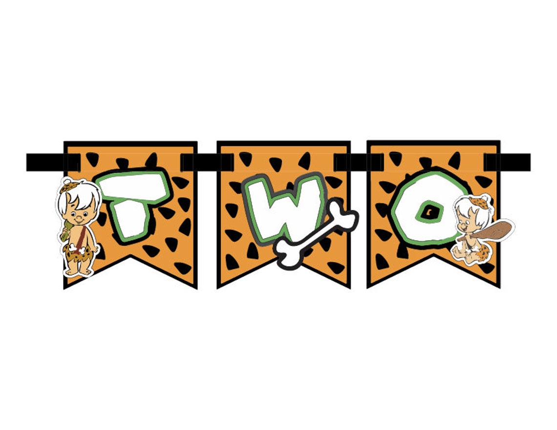 Bamm Bamm High Chair Banner Bam Bam Birthday Decoration Bam - Etsy