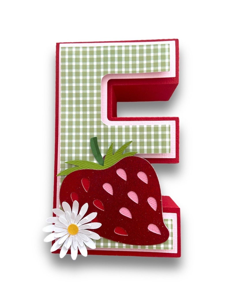 Berry ONE Strawberry Cardstock Birthday 3D Letters. Berry Sweet's 1st ...