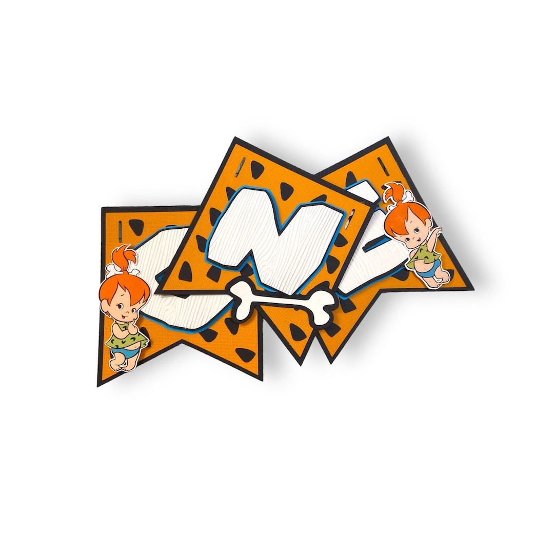 Pebbles High Chair Birthday Banner - Pebbles 1st Birthday Decor - Yabba ...