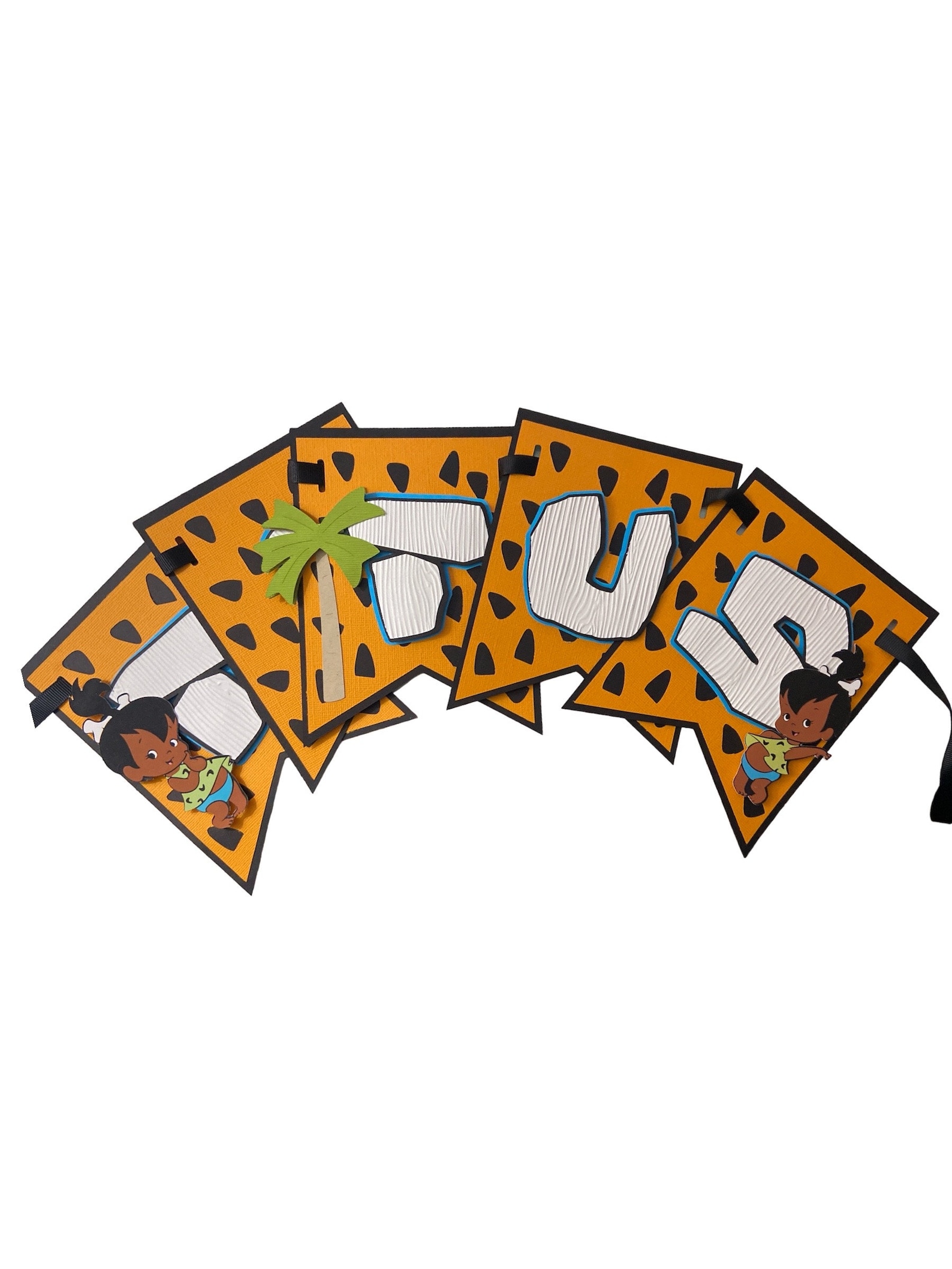Pebbles Happy Birthday Banner, Flintstone Party Decor | Flintstones ...