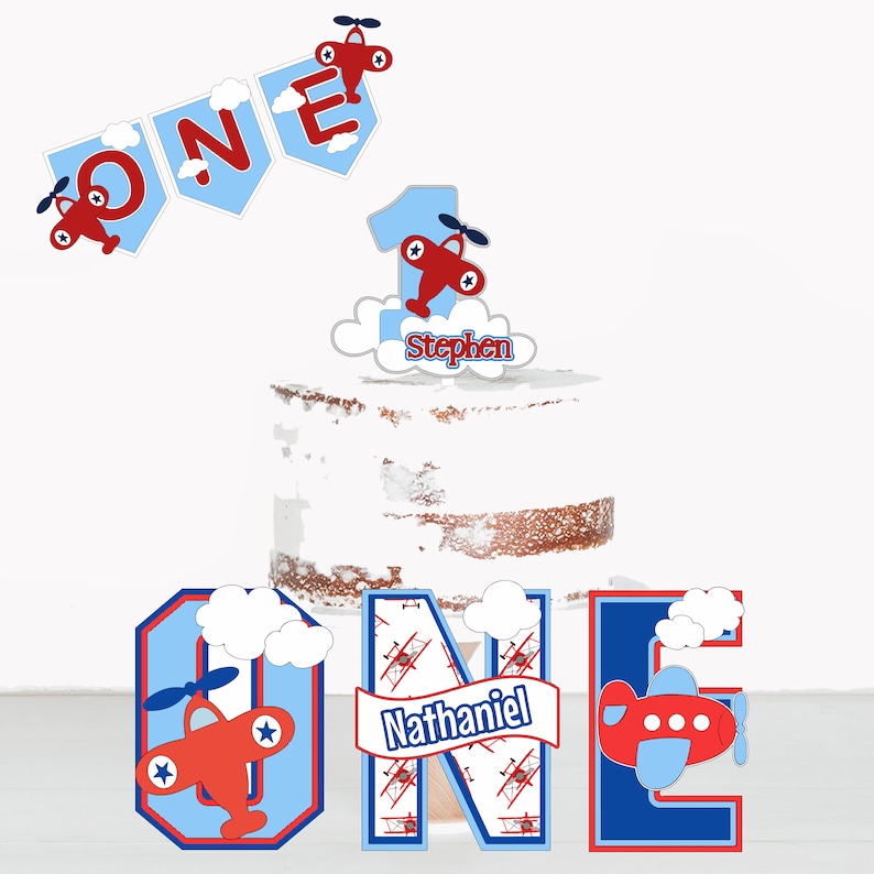 Airplane Birthday Banner & Garland, up and Away Party Decorations ...