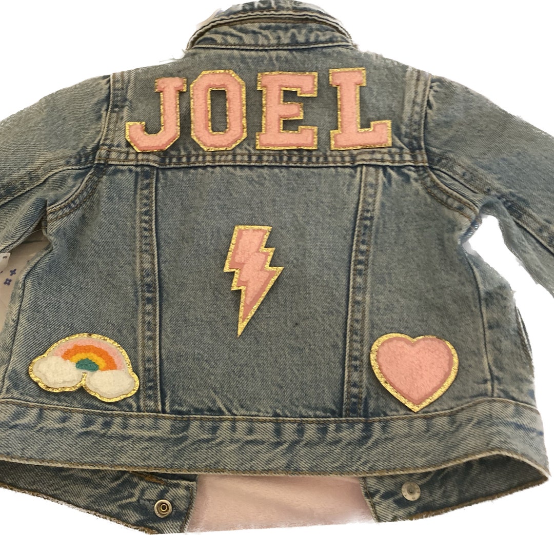 Chenille Personalized Denim Jacket (baby), One Year Old Photo ...
