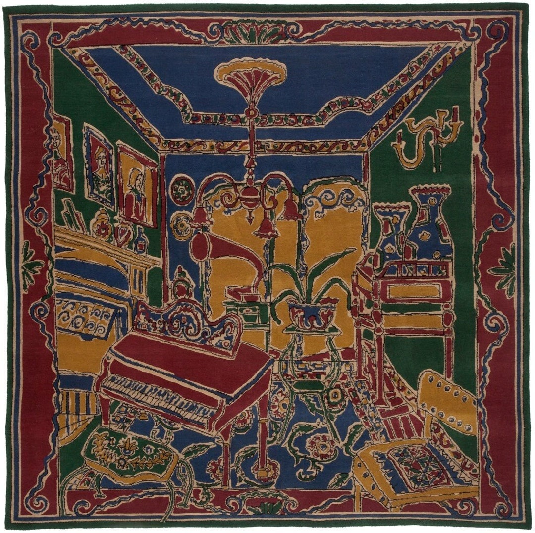 Rare Vintage Missoni Rug Music Hall Hand Knotted 100% Wool Never Used 6 ...