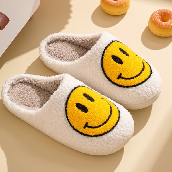 Smiley Face Slippers - Etsy