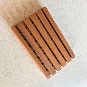 Teak Soap Dish, Wood Soap Tray, Handmade Soap Holder, Bar Soap Rack ...
