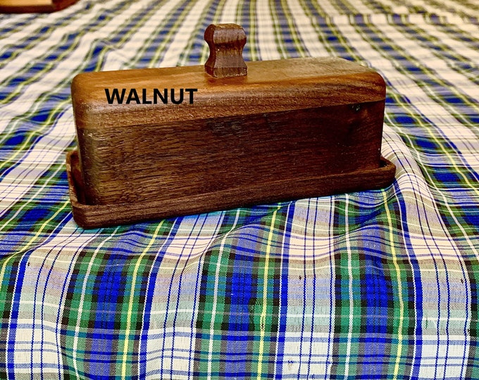Walnut Butter Dish, Wooden Butter Dish, Handmade Butter Dish, Butter ...