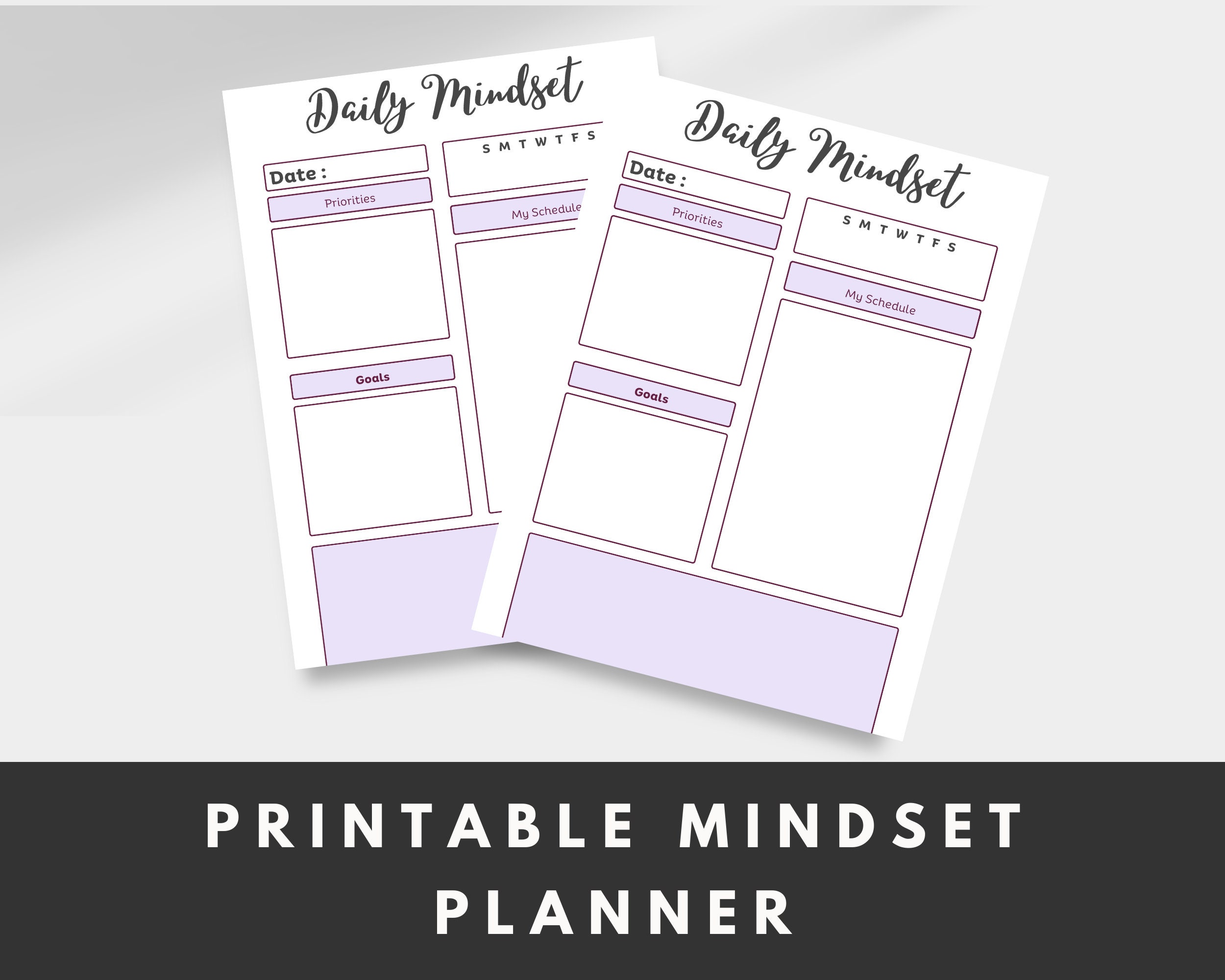 Printable Mindset Planner, Growth Mindset Planner, Mindset Shift ...