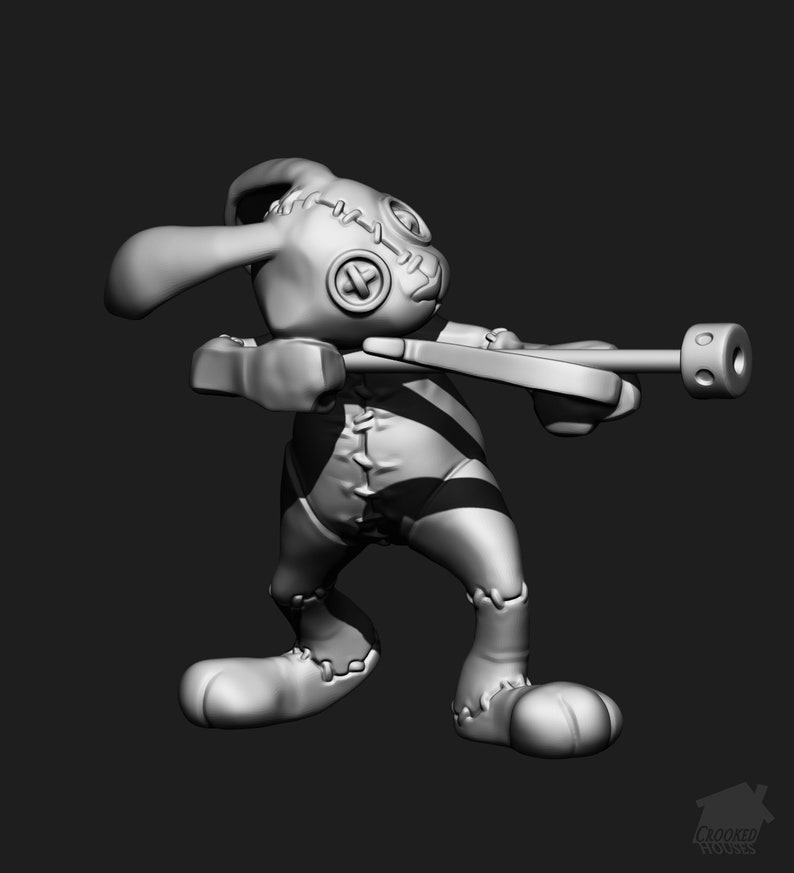 3D STL File - Plush Bunny Archer V2 - Tabletop Miniature - Etsy