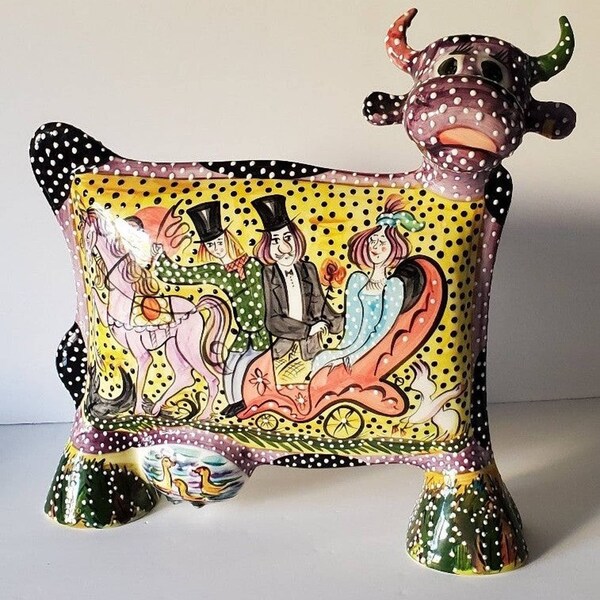 Turov Ceramic Cow - Etsy