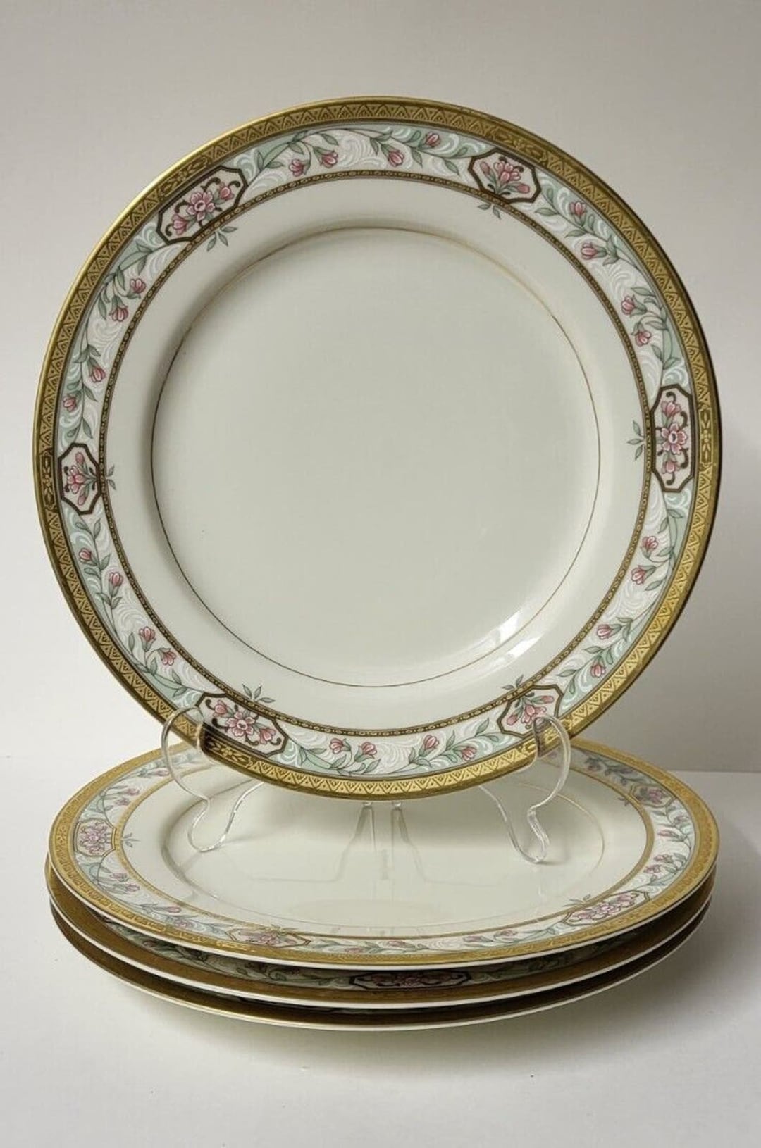 4 Mikasa Japan Fine China Merrick Dinner Plate L5517, 10 3/4 Diameter ...