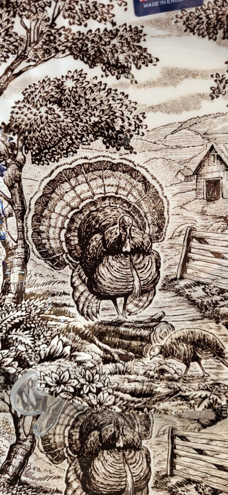 6 Queen's Churchill Homestead Rustic Turkey Farm Toile 10salad Side ...