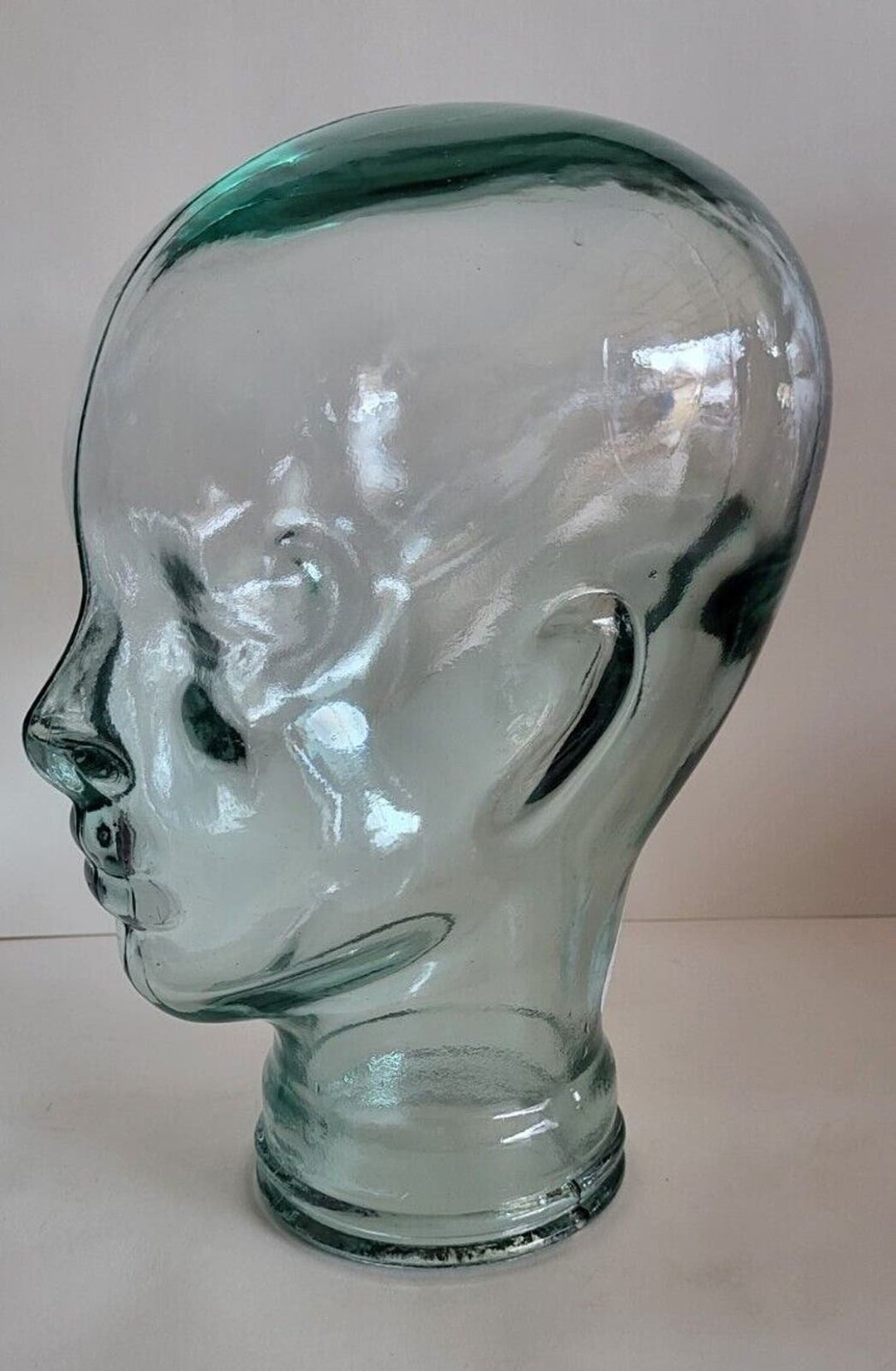 Recycled Glass Head Blue/green Mannequin Wig Hat Display Spain - Etsy