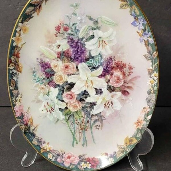 Lena Liu Floral Cameos Plates - Etsy