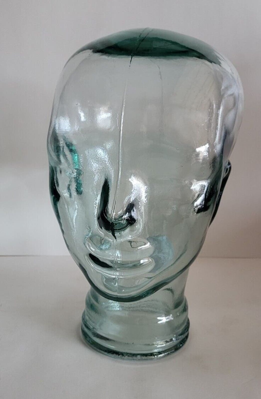 Recycled Glass Head Blue/green Mannequin Wig Hat Display Spain - Etsy