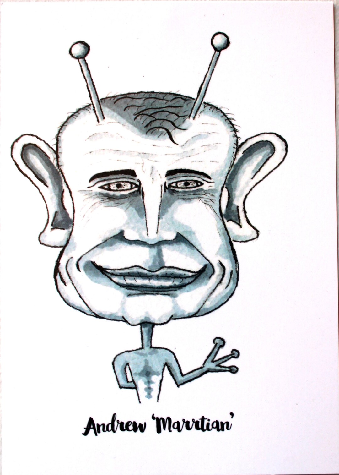 Andrew Marr Caricature Postcard, Desk Art, Wall Art, A6 350 Gsm High ...