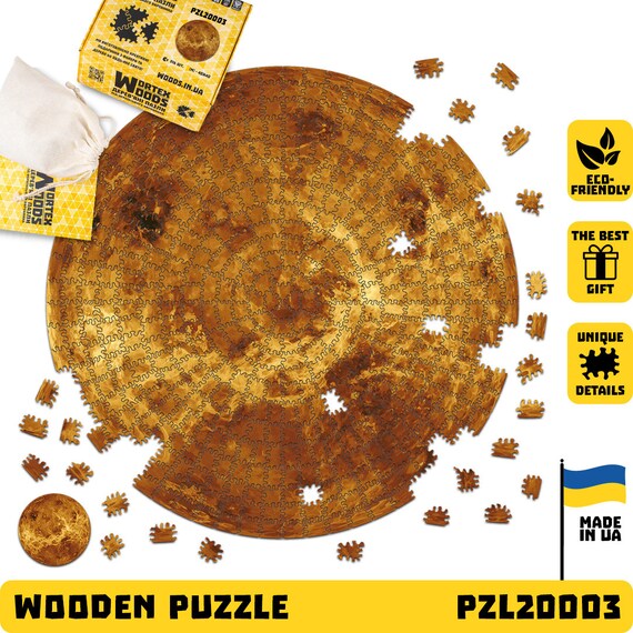 Circle Jigsaw Puzzles Venus Space Themed Puzzle Set Wooden - Etsy UK