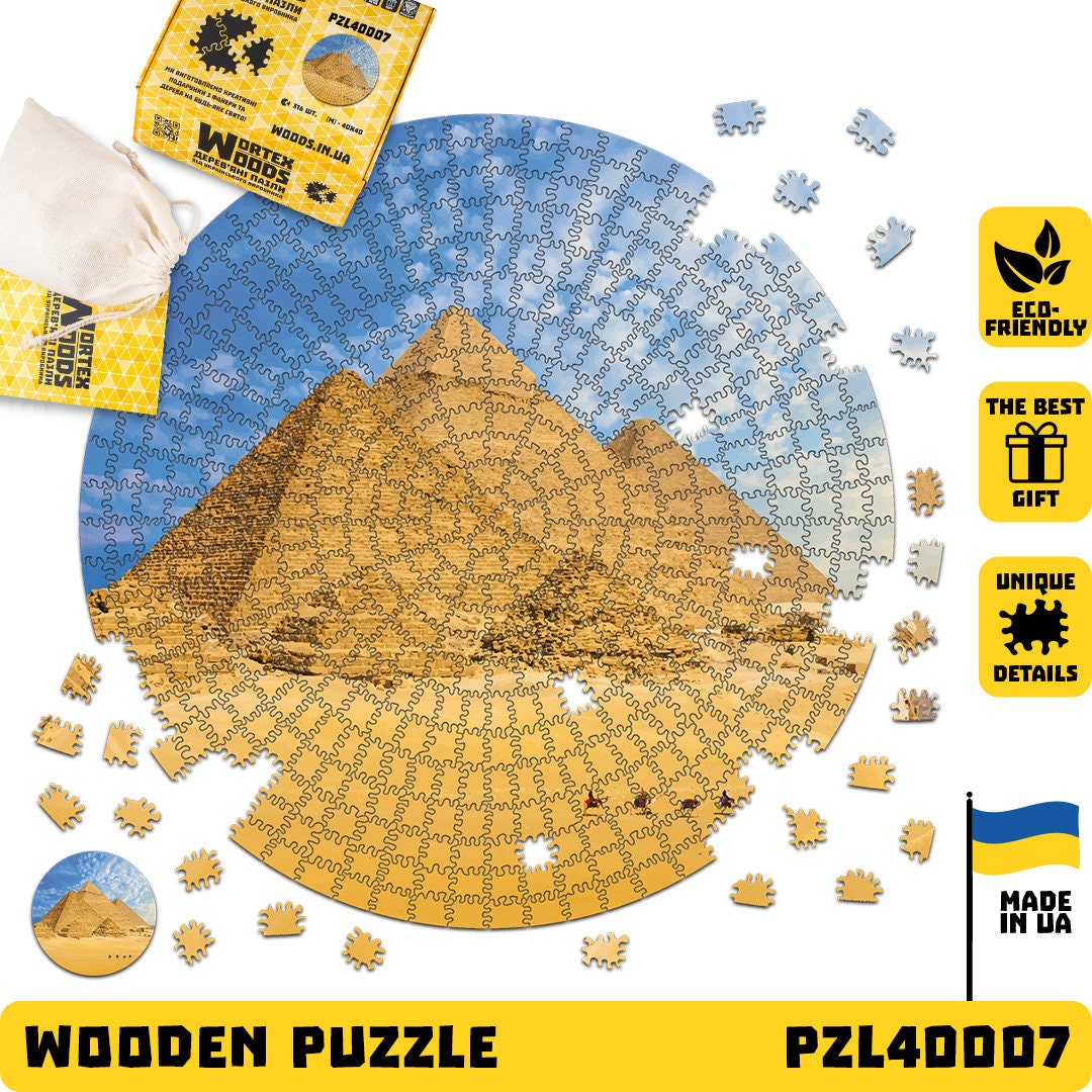 Circle Jigsaw Puzzles the Great Pyramid of Giza Wonders of the World ...