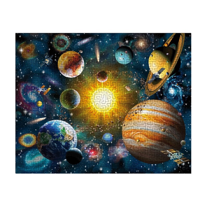 Solar System Puzzle for Adults and Kids, Maze Wooden Jigsaw, Space ...