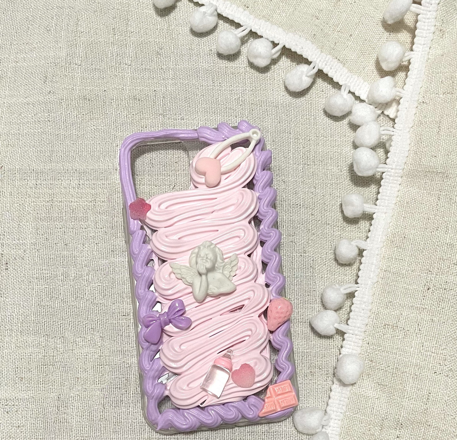 Decoden Creamy and Whipped Cream Phone Case With Angel iPhone - Etsy