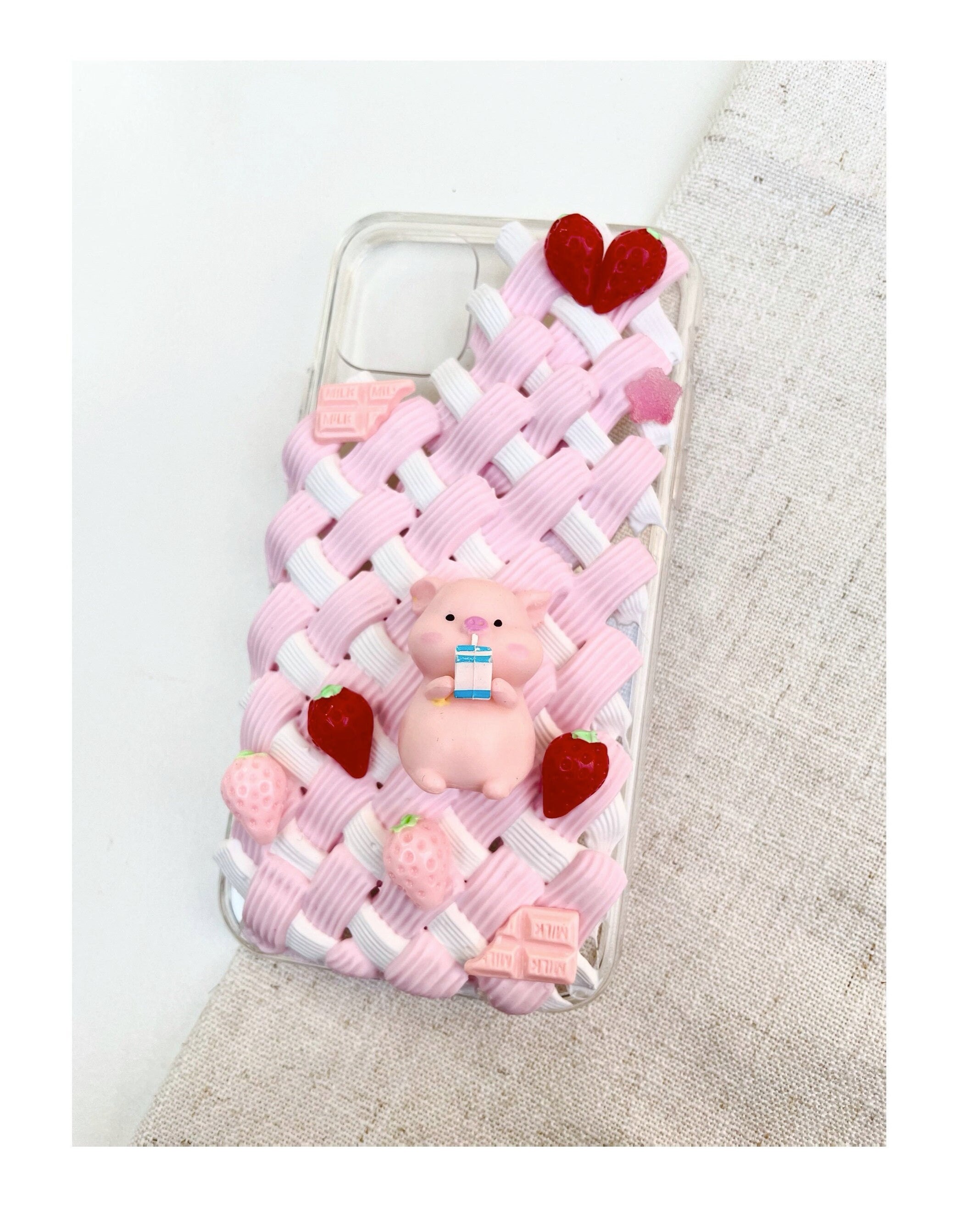 Decoden Creamy and Whipped Cream Phone Case With Strawberry iPhone - Etsy