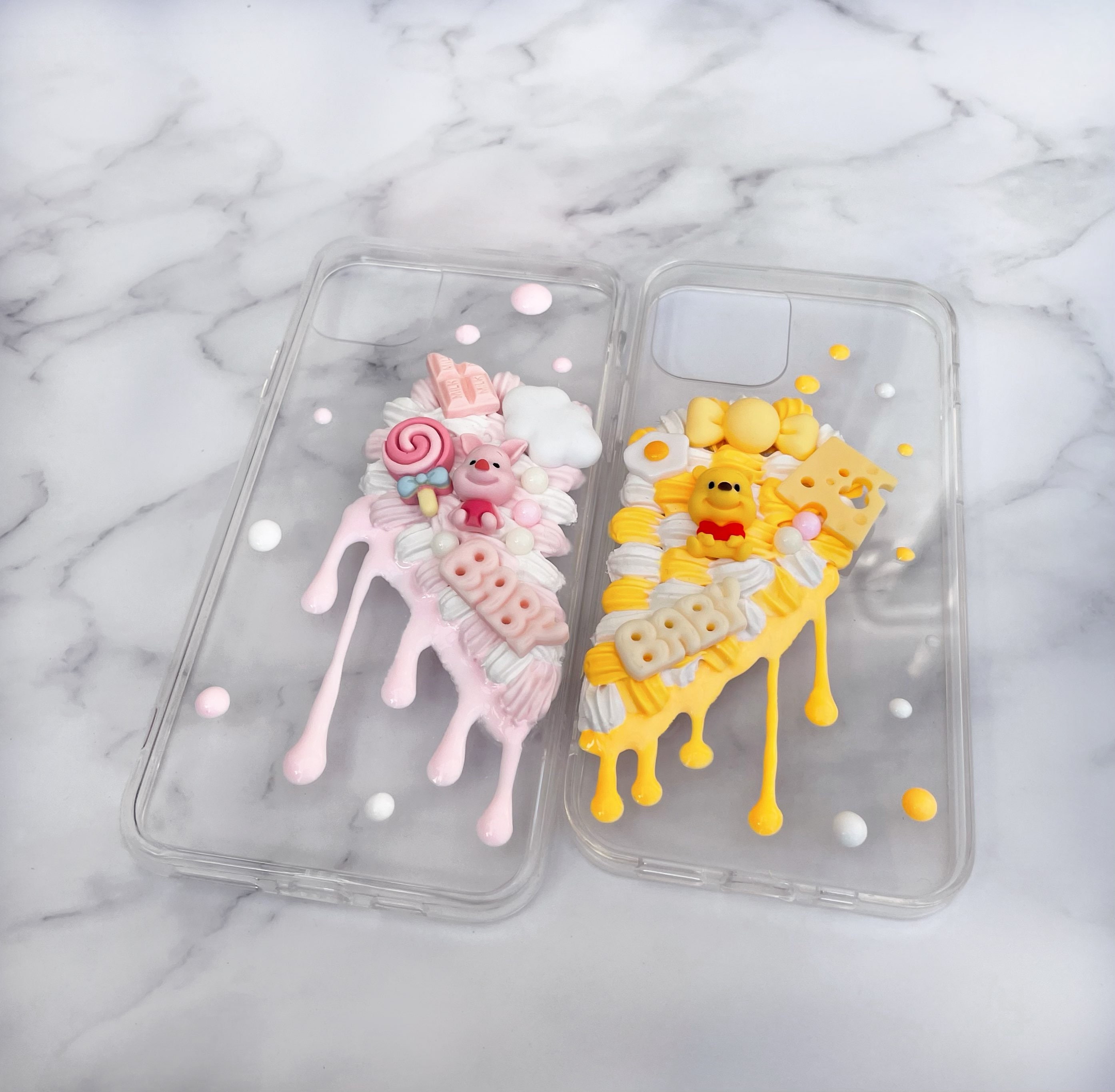 Decoden Creamy and Whipped Cream Couple Phone Case Winniethepooh iPhone ...