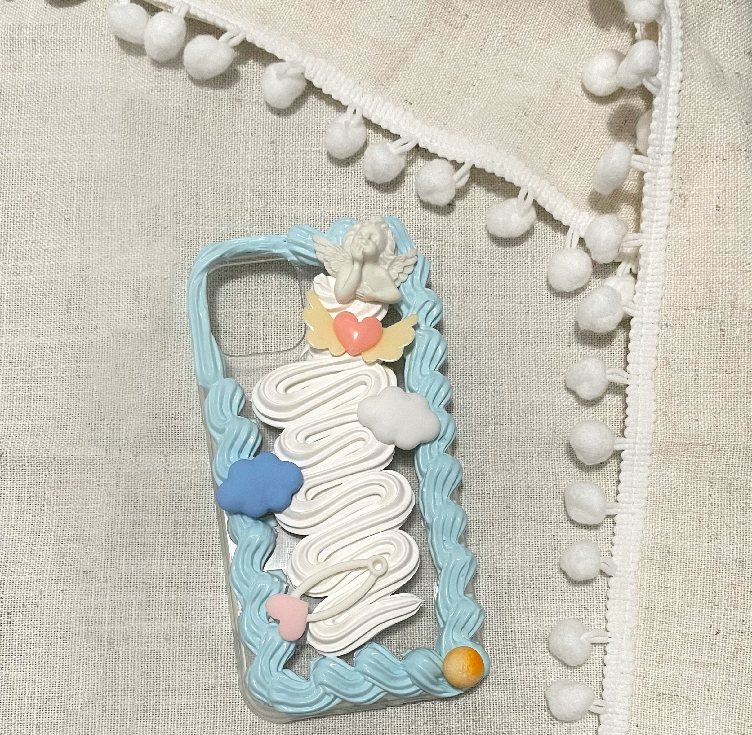 Decoden Creamy and Whipped Cream Phone Case With Angel iPhone - Etsy