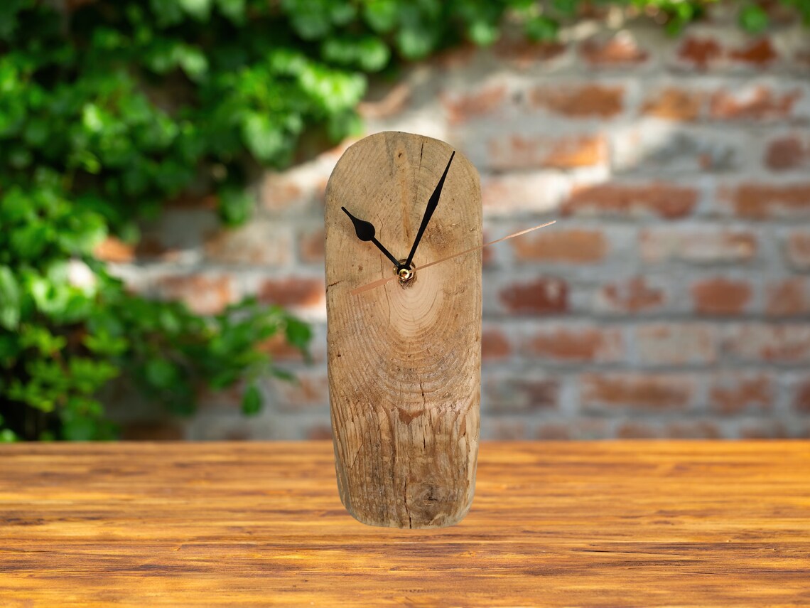 Unique Table Clock, Driftwood Desk Clock,rustic Desigh - Etsy