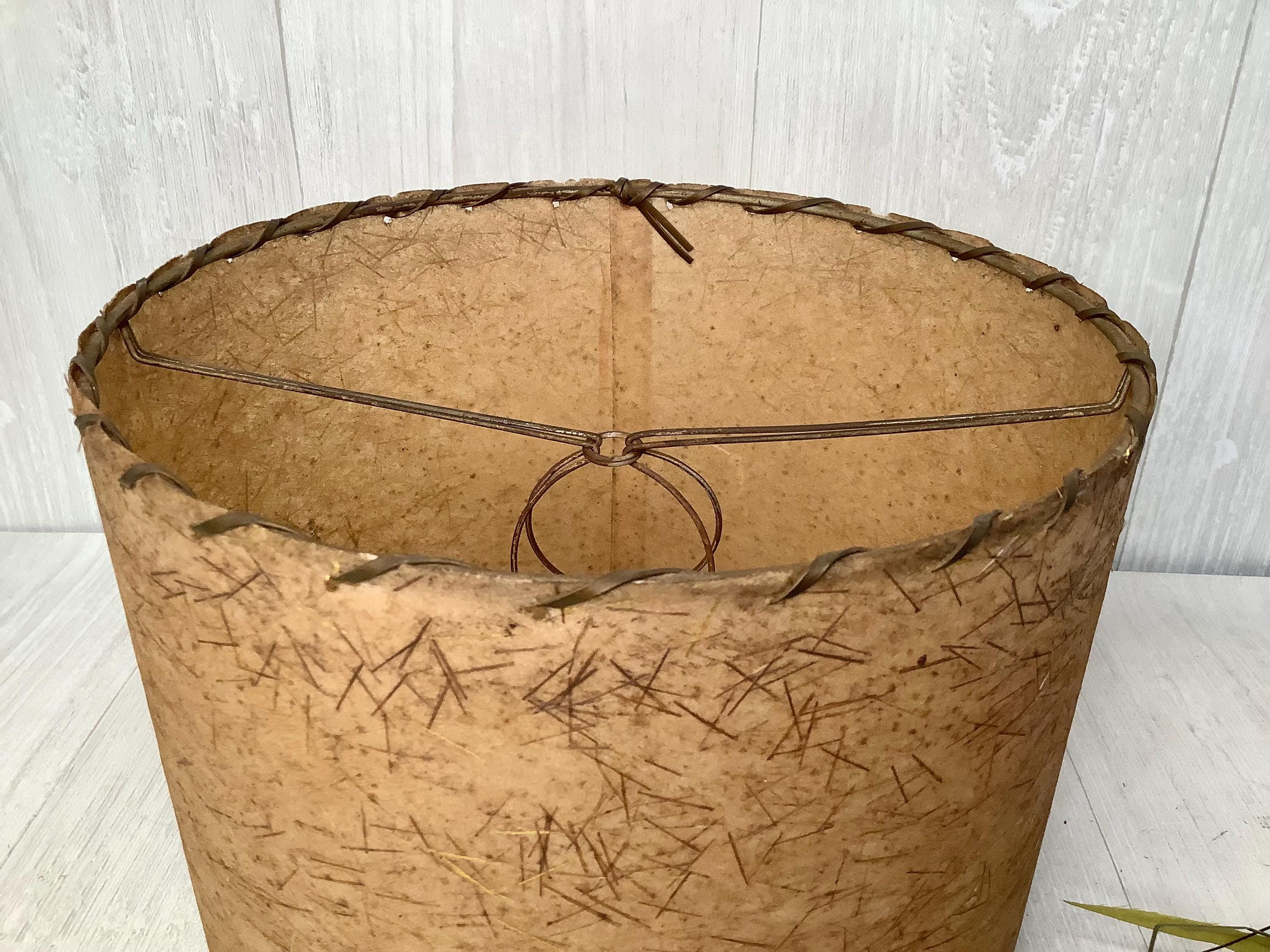 Vintage Fiberglass Lamp Shade/ Art Deco Style 9.25" Cylindrical Shape ...