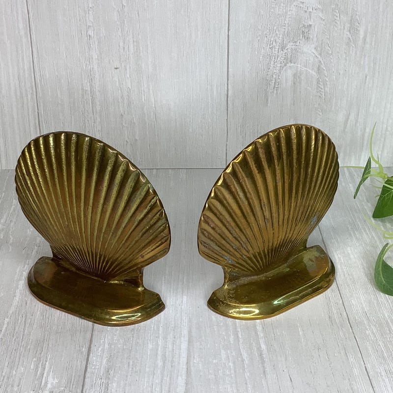 Brass Shell Bookends - Etsy