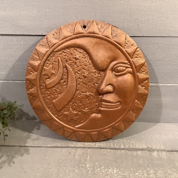 Terra Cotta Moon Face - Etsy