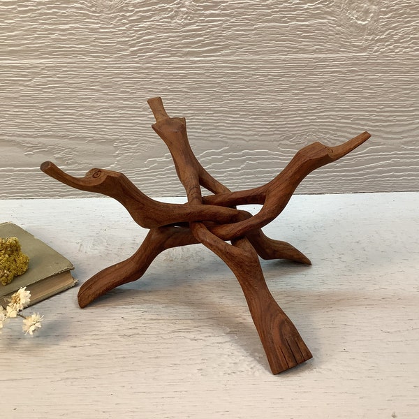Carved Wood Stand - Etsy