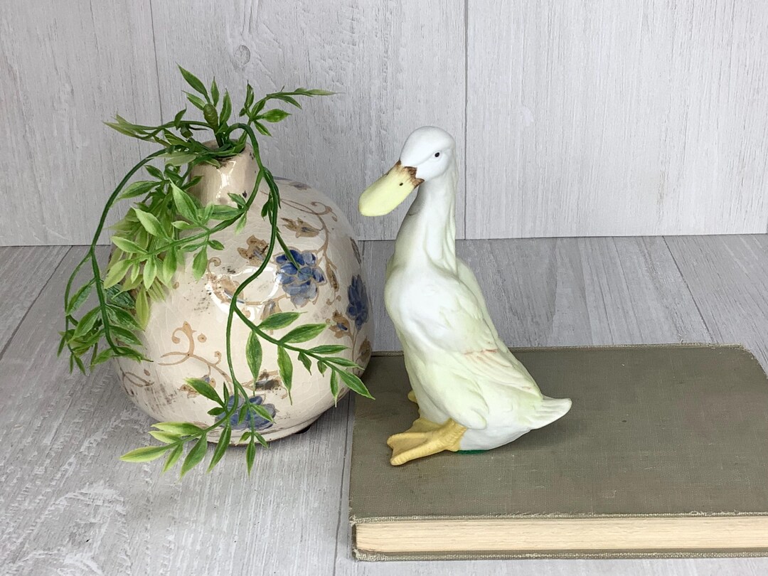 Vintage Angelina Original Porcelain Duck Figurine/ Hand Painted Duck ...