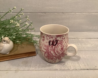 W Initial Coffee Mug - Etsy