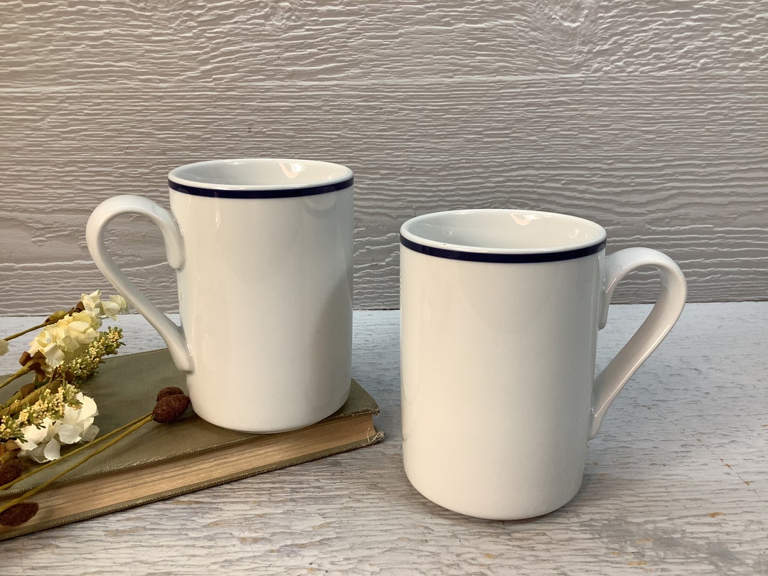 Vintage Pair of Dansk Bistro Christianshavn Blue Ceramic Mugs/ Blue ...