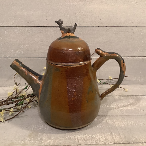 Pottery Teapot - Etsy